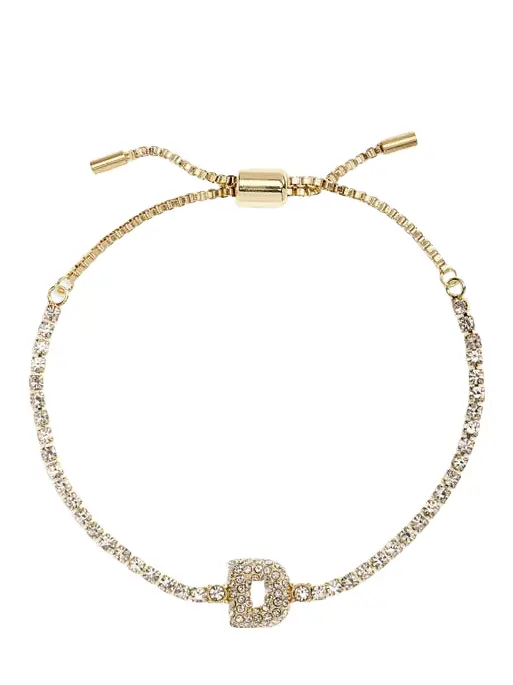 Baublebar Initial Tennis Slider Bracelet - Gold D