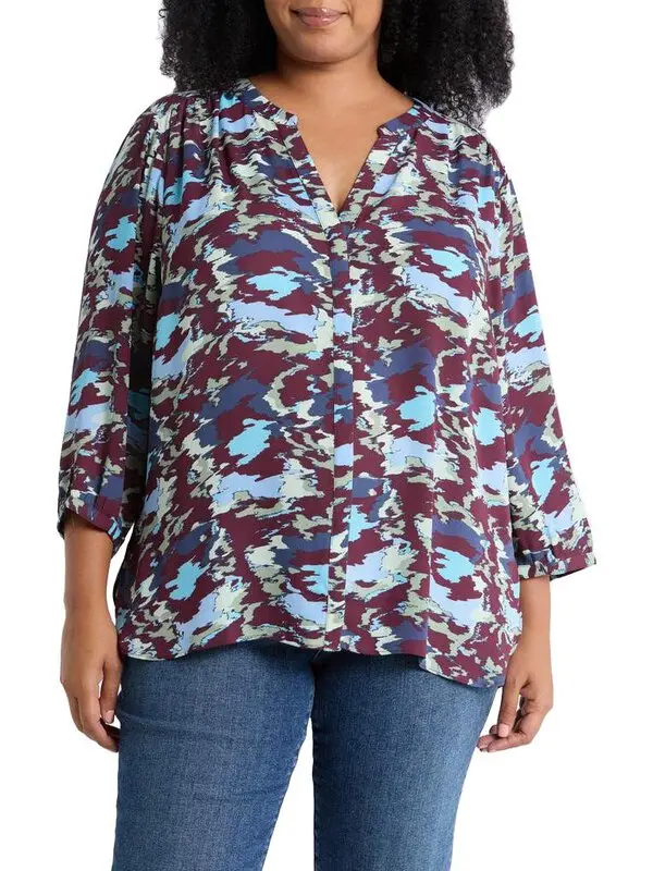 NYDJ Pintuck Top - Boundless Mauve