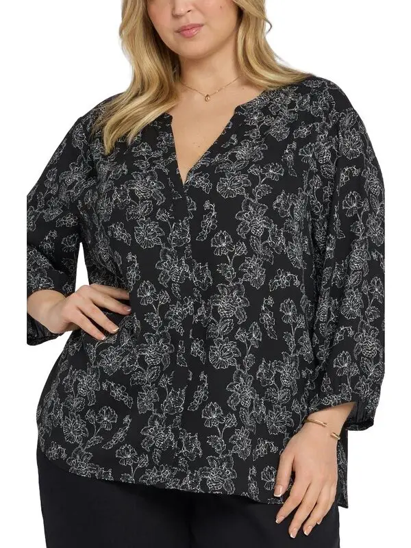 NYDJ Pintuck Top - Floralesque