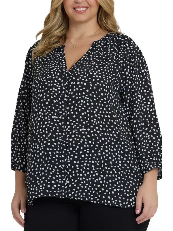 NYDJ Pintuck Top - Francoise Dots