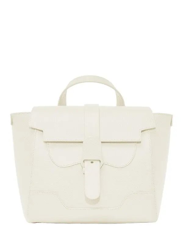 Senreve Midi Maestra Pebbled Leather Handbag - Cream
