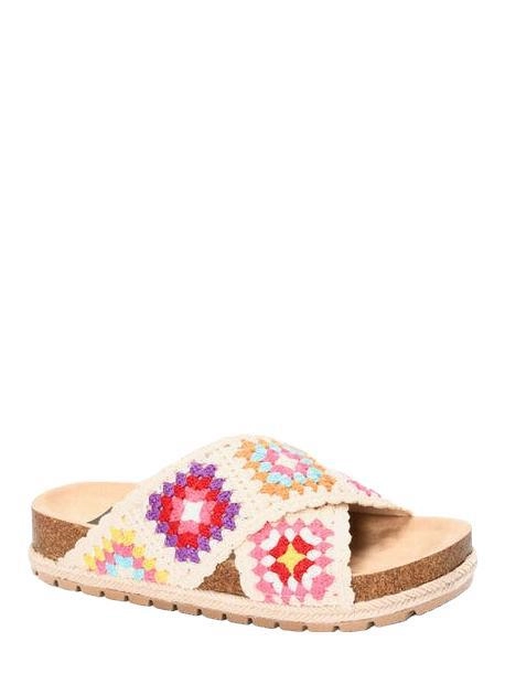 Chinese Laundry Tacoma Crochet Slide Sandal - Sand Multi