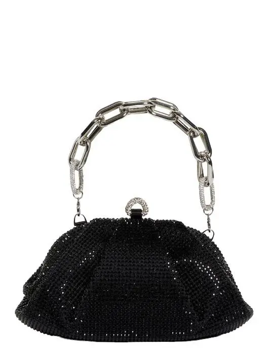 Judith Leiber Gemma Crystal Clutch - Silver Jet