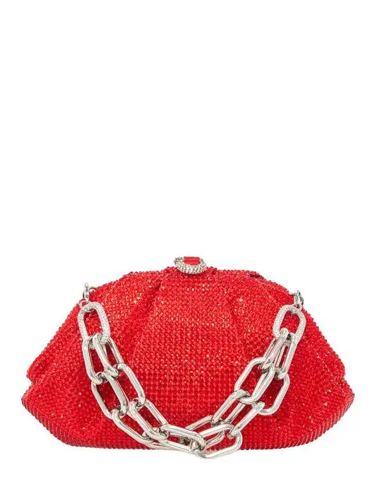 Judith Leiber Gemma Crystal Clutch - Silver Light Siam