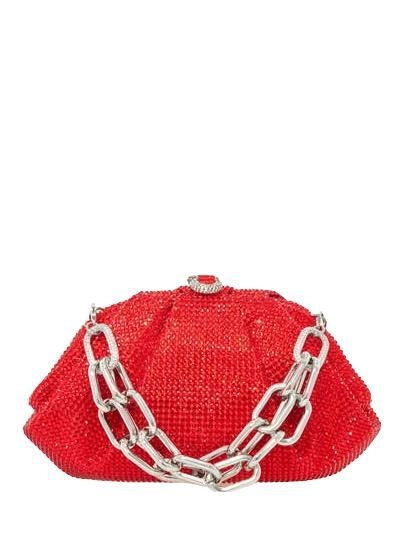 Judith Leiber Gemma Crystal Clutch - Silver Light Siam