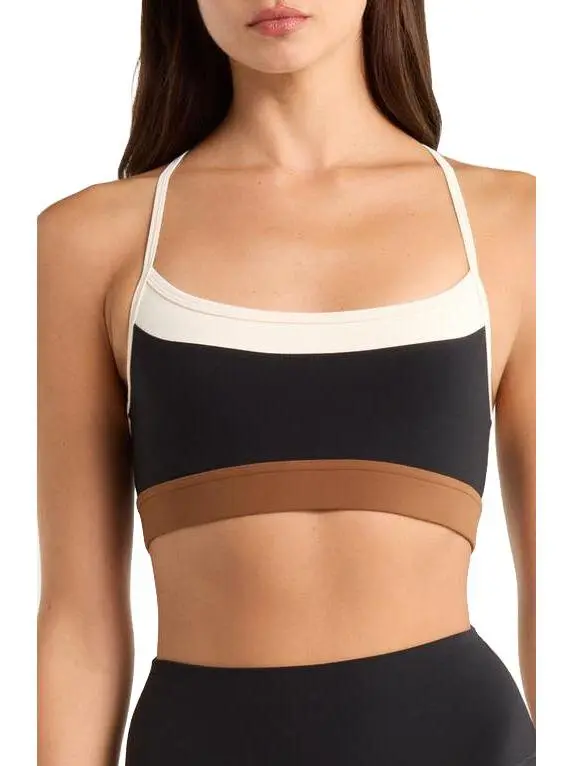 Splits59 Scottie Airweight Sports Bra - Black/creme