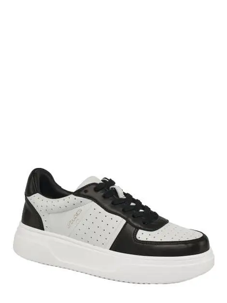 J/SLIDES NYC Felix Platform Sneakers - Black White
