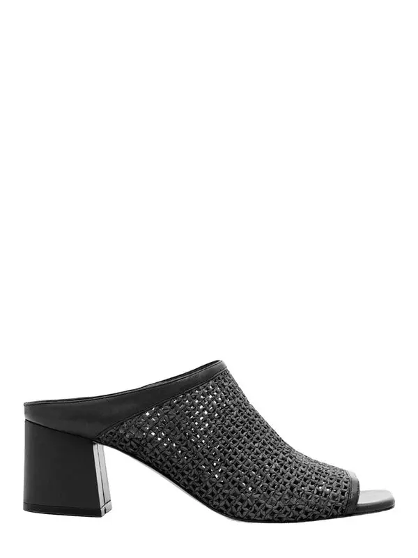 DANIELLA SHEVEL Salma Raffia Sandal - Black
