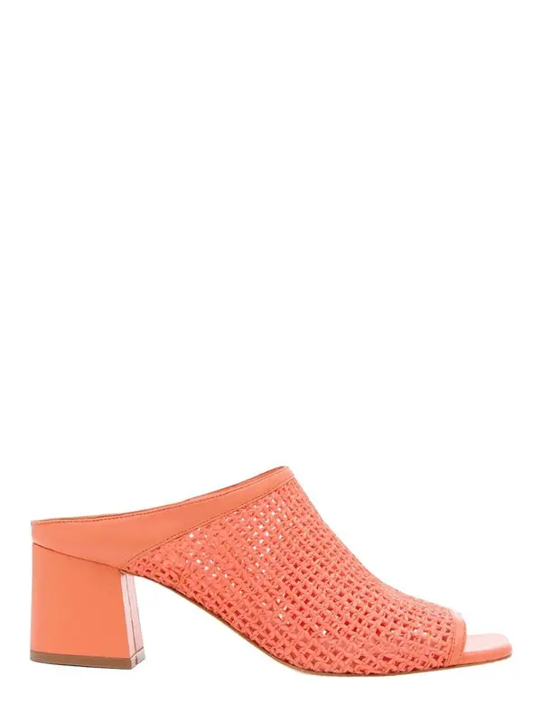 DANIELLA SHEVEL Salma Raffia Sandal - Coral