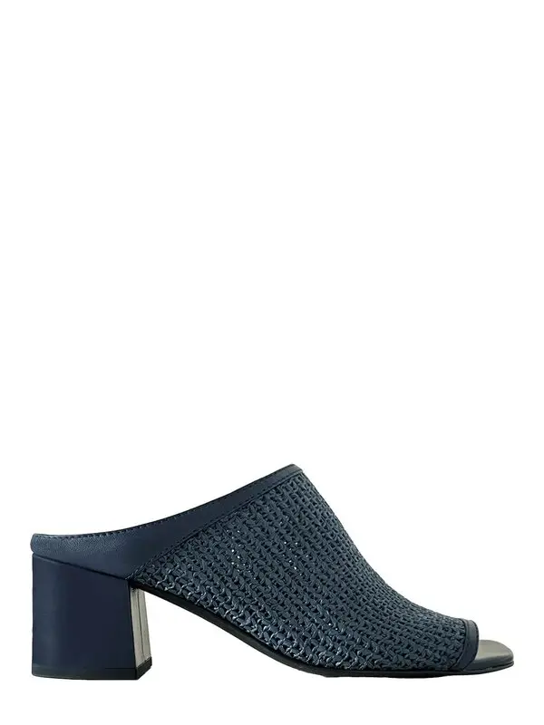 DANIELLA SHEVEL Salma Raffia Sandal - Navy