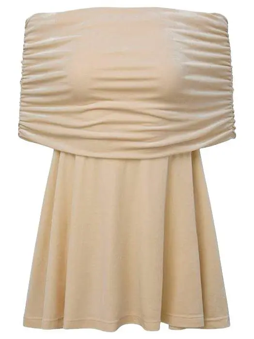 WeWoreWhat Off-the-shoulder Mini Dress - Champagne