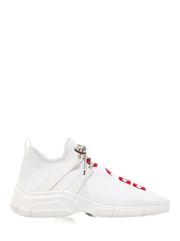 Prada Logo Knit Sneakers - White