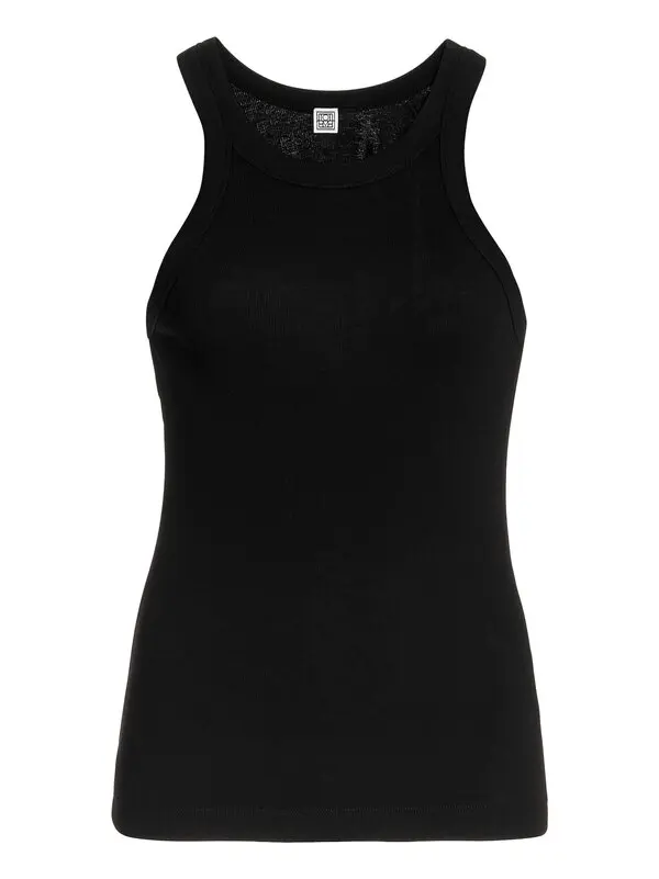 TOTEME Espera Ribbed Top - Black
