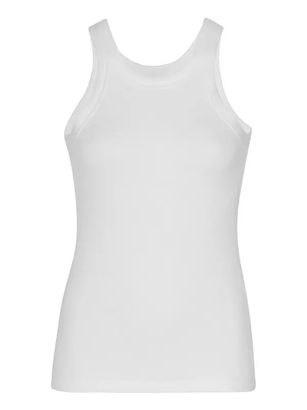 TOTEME Espera Ribbed Top - White