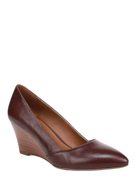 Franco Sarto Frankie Pointed Toe Wedge Pump - Oxblood Red