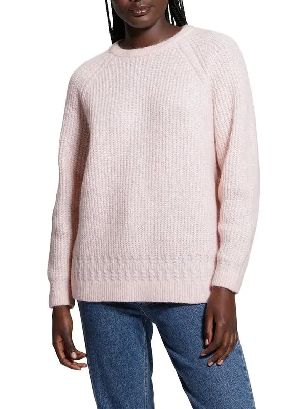 Guess Margo Mixed Stitch Sweater - Low Key Pink