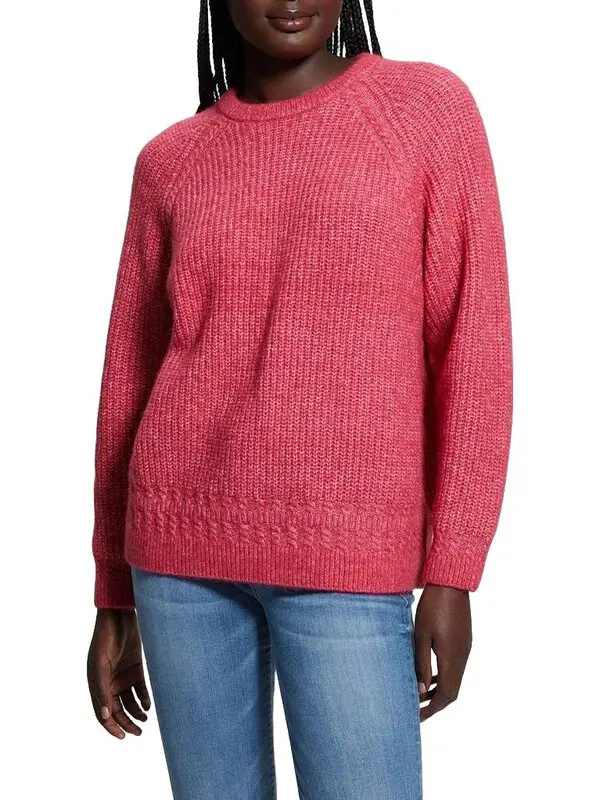 Guess Margo Mixed Stitch Sweater - Spring Coral