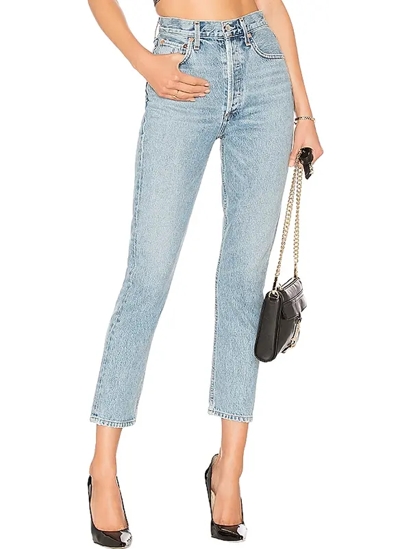 AGOLDE Riley High Rise Straight Crop Jeans - Renewal