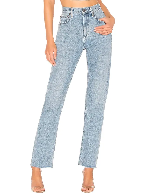 AGOLDE Cherie High Rise Straight Jeans - Merit
