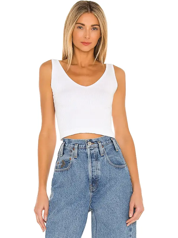 Free People Solid Rib Brami - White