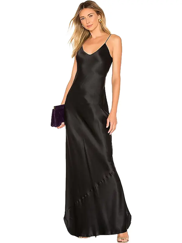 NILI LOTAN Cami Gown - Black