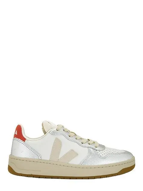 VEJA V-10 Sneaker - White  Pierre &silver