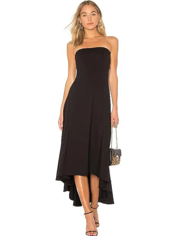 Susana Monaco Strapless Hi-low Dress - Black