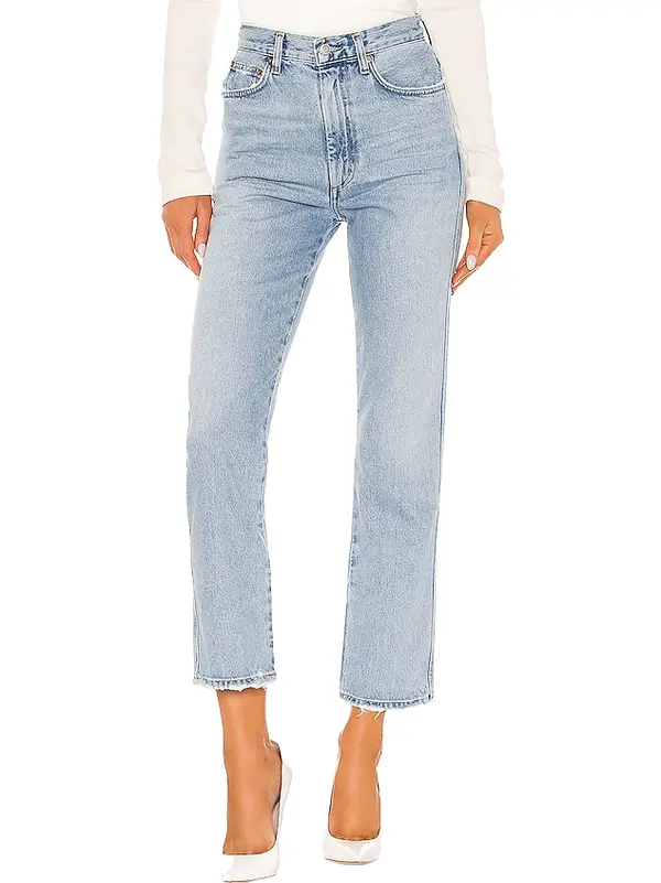 AGOLDE Pinch Waist High Rise Kick Jeans - Riptide