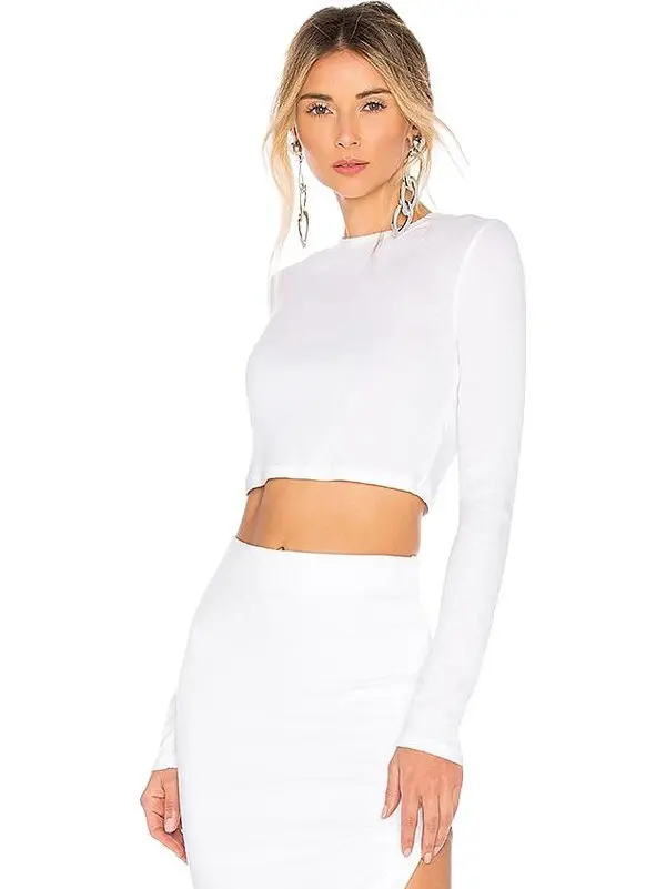 Cotton Citizen Verona Crop Long Sleeve - White