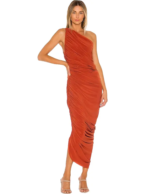 Norma Kamali Diana Gown - Cinnamon