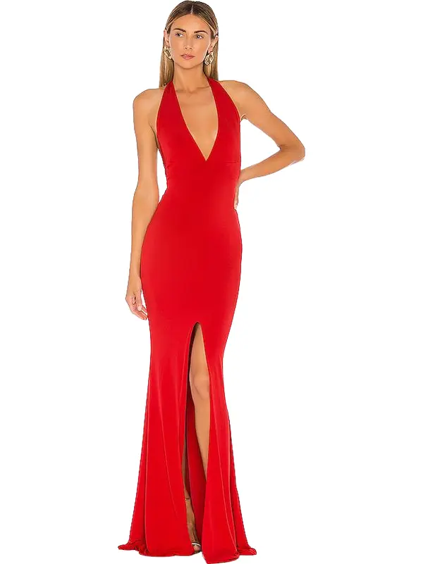 NOOKIE Illegal Halter Gown - Red