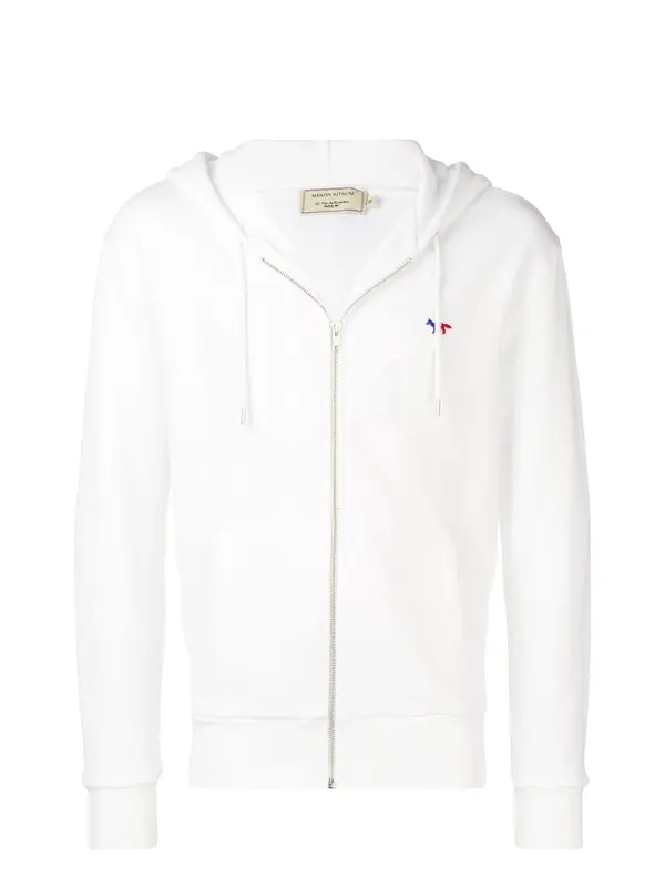 Maison Kitsuné Fox Zip-up Hoodie - White