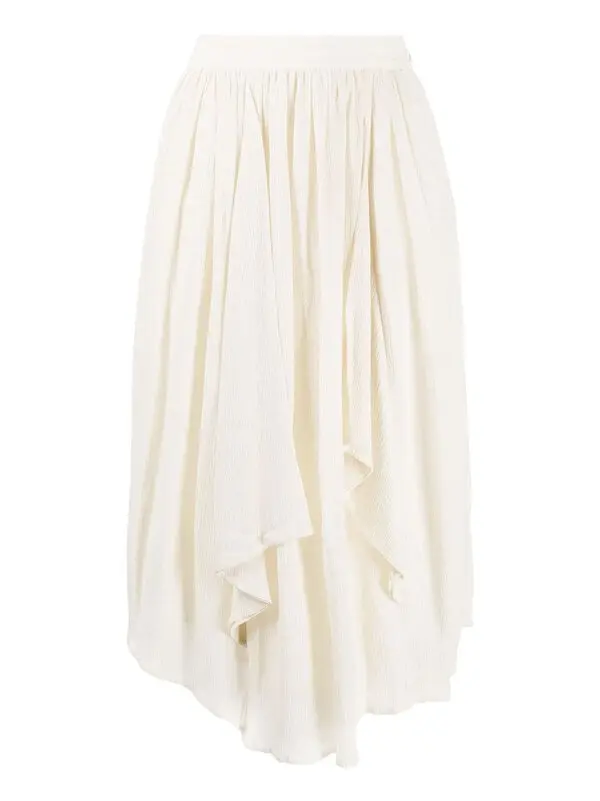 Isabel Marant Étoile Draped High-waisted Midi Skirt - Neutrals