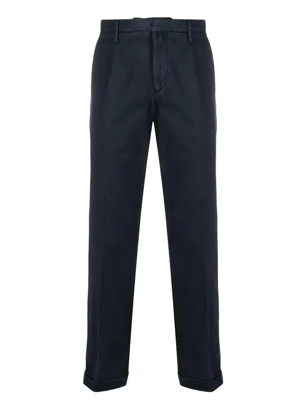 BRIGLIA 1949 Pleated Straight-leg Trousers - Blue