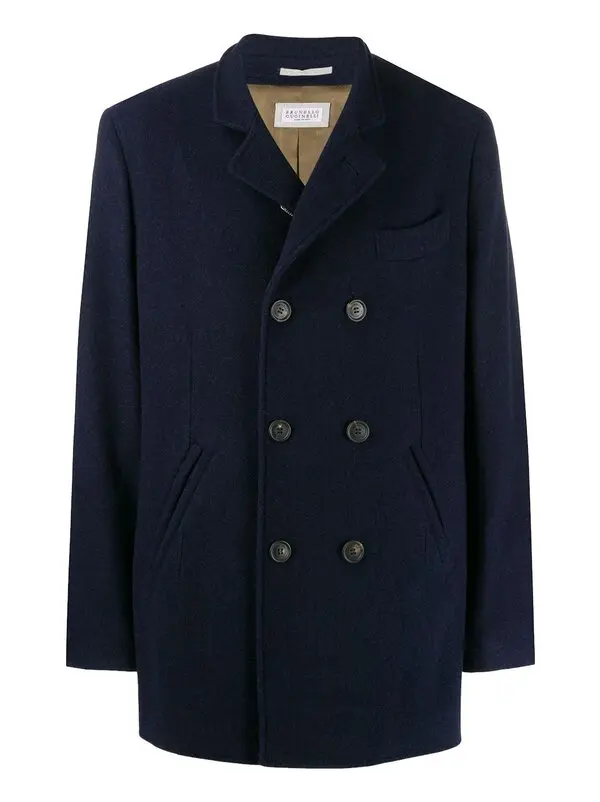Brunello Cucinelli Cashmere Coat - Blue