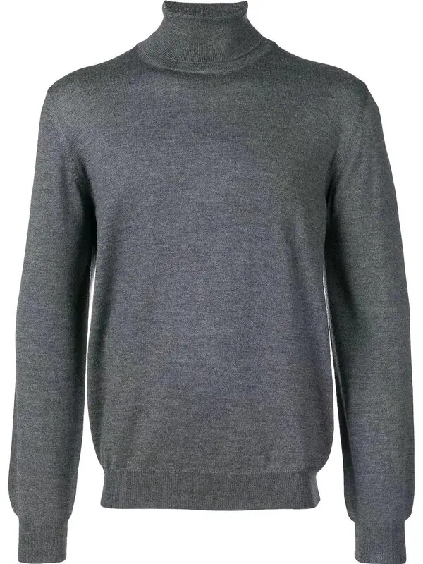 BARBA NAPOLI Turtleneck Sweater - Grey