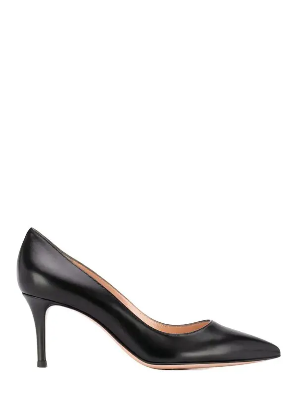 GIANVITO ROSSI Pointed Mid-heel Pumps - Black