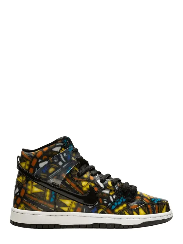 Nike X Concepts Dunk Hi Pro Sb Stained Glass Sneakers - Black