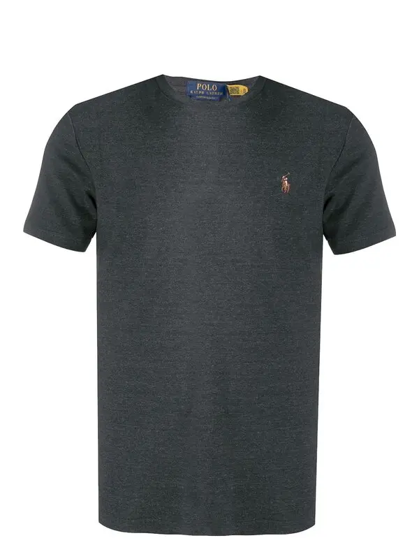 Polo Ralph Lauren Embroidered Logo Plain T-shirt - Grey