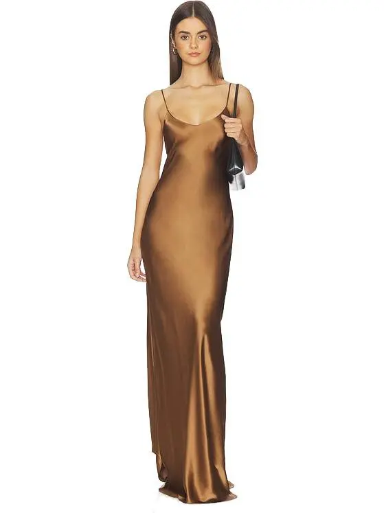 NILI LOTAN Cami Gown - Amber Glaze