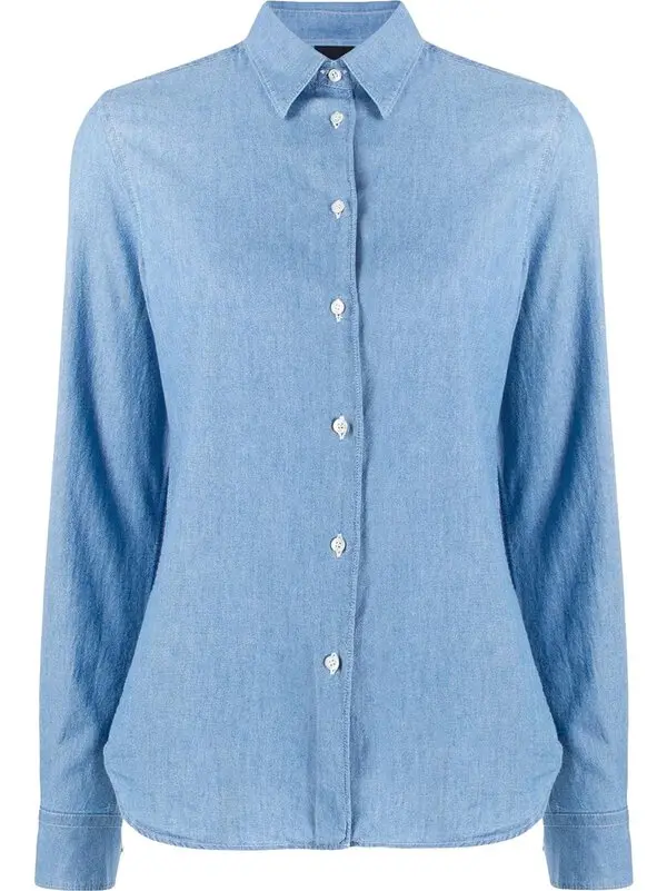 Aspesi Long Sleeved Shirt - Blue