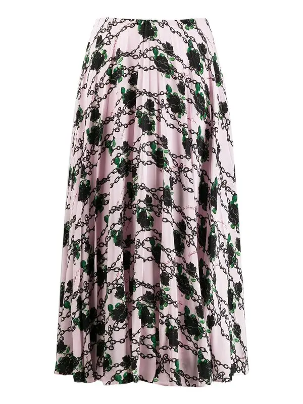 Valentino Garavani X Undercover Silk Pleated Skirt - Pink