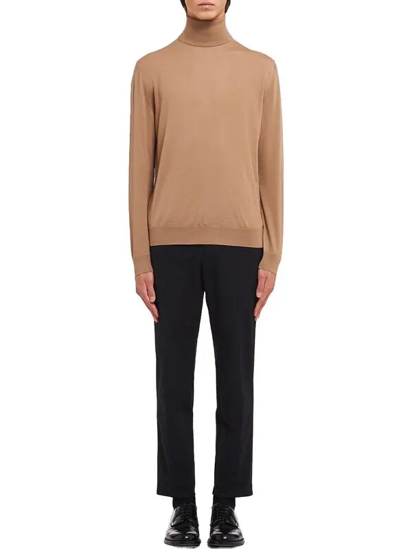 Prada Virgin Wool High-neck Jumper - Brown