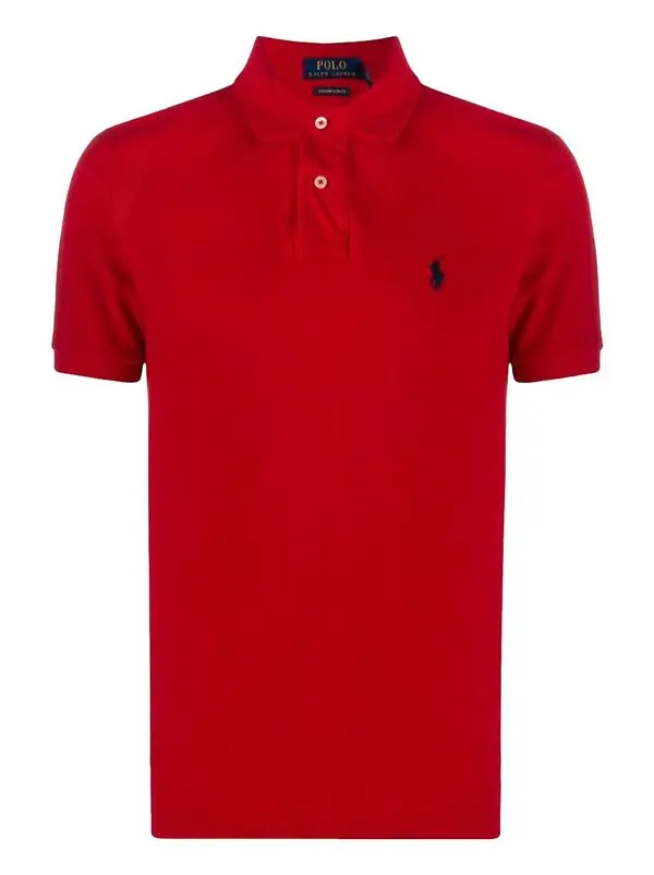 Polo Ralph Lauren Logo Embroidered Polo Shirt - Red