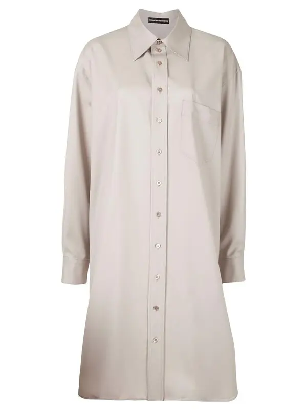 Kwaidan Editions Oversized Shirt Dress - Neutrals