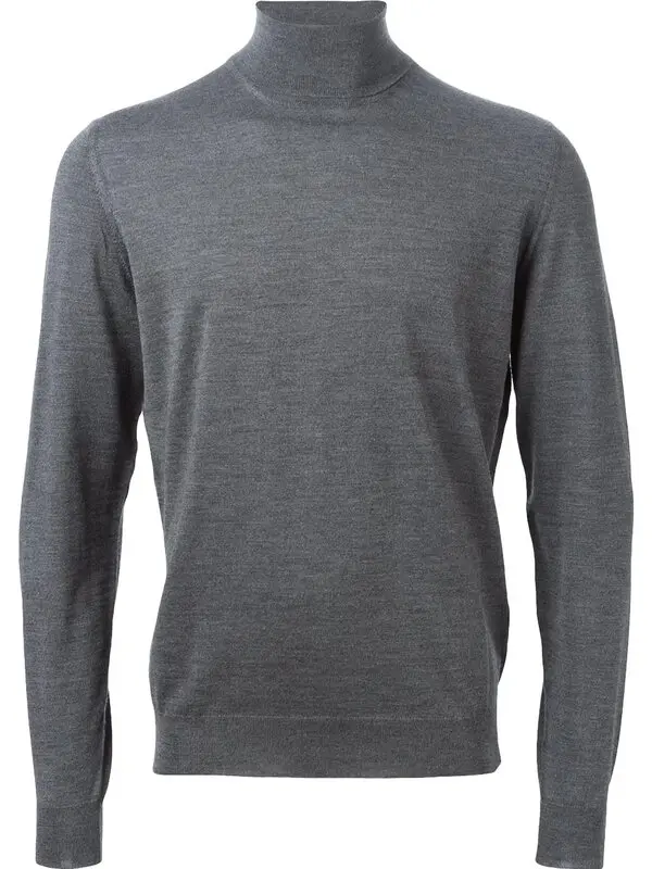 DRUMOHR Fine-knit Roll Neck Sweater - Grey