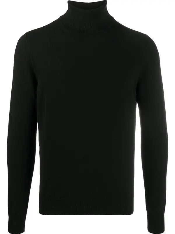 Malo Roll-neck Sweater - Black
