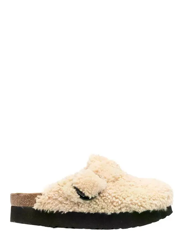 BIRKENSTOCK Boston Shearling Clogs - Neutrals