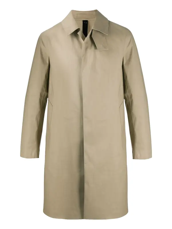 Mackintosh Oxford Bonded Cotton Coat - Neutrals