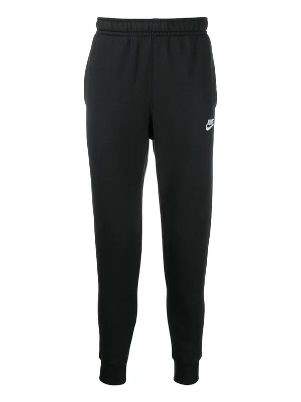 Nike Sportswear Club /white Fleece Track Pants - Black